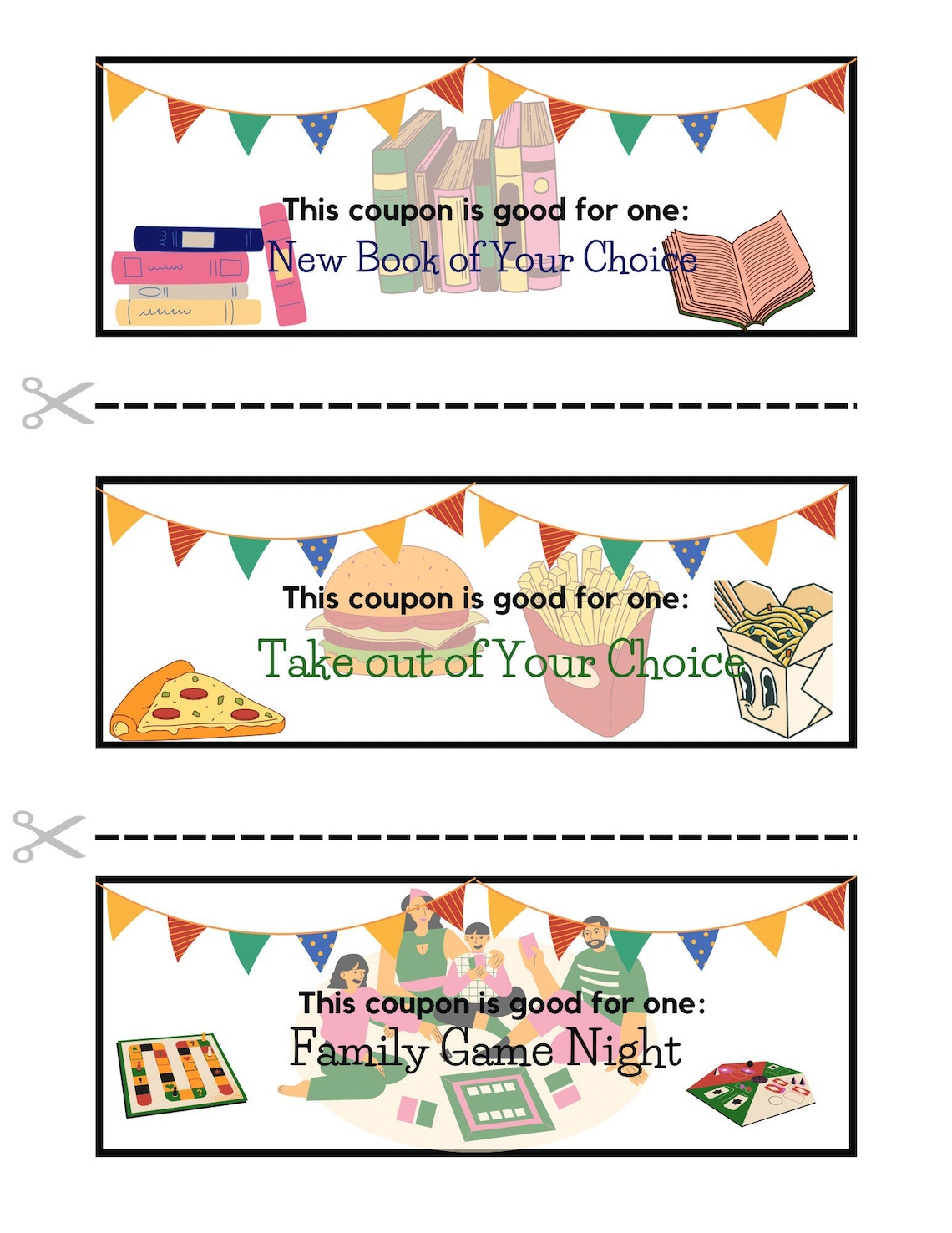 Kid's Birthday Coupon Printable, Children's Birthday Activity Voucher ...