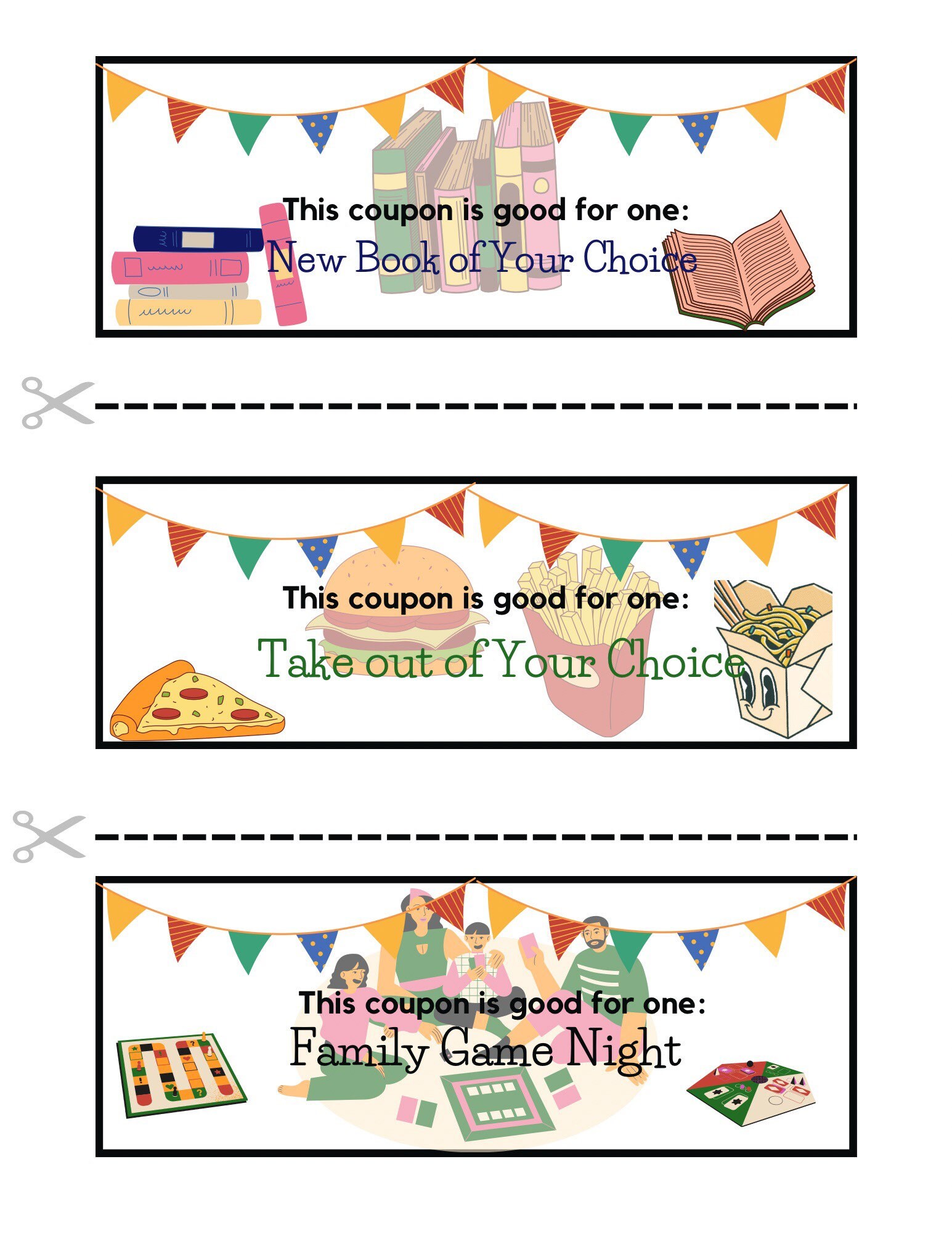 Kid's Birthday Coupon Printable, Children's Birthday Activity Voucher ...