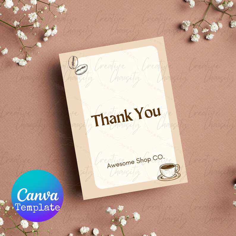 Tarjetas de agradecimiento imprimibles Plantilla Canva de - Etsy México