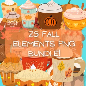 Fall Clip-art Bundle | Autumn Clip-art PNG | Transparent PNG Bundle ...