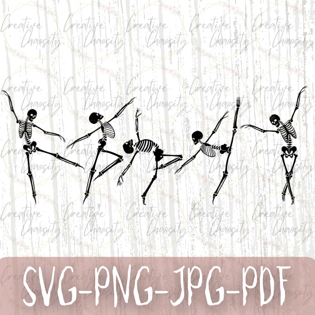 Dancing Skeletons SVG, PNG, JPG, Pdf Files | Dancing Skeletons Tshirt ...