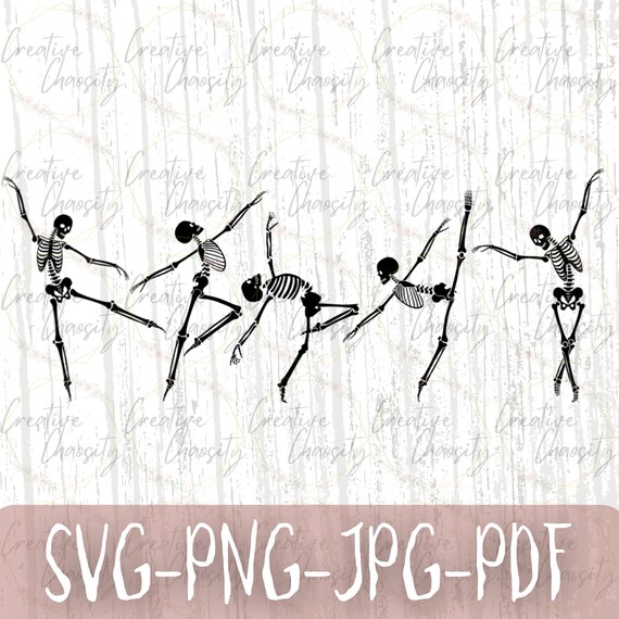 Dancing Skeletons SVG PNG JPG Pdf Files Dancing Skeletons - Etsy