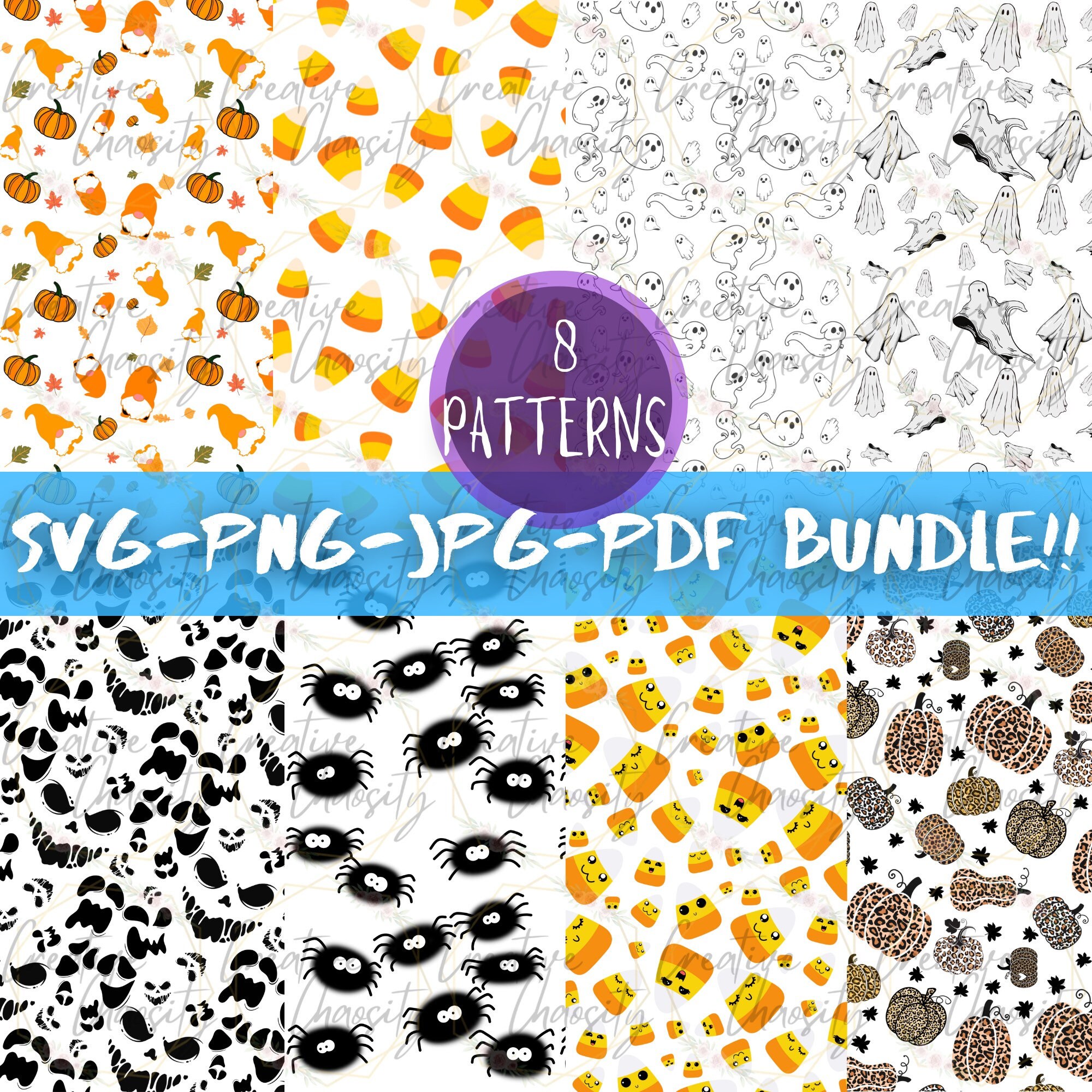8 Patterns Bundle transparent PNG Bundledigital Paper - Etsy