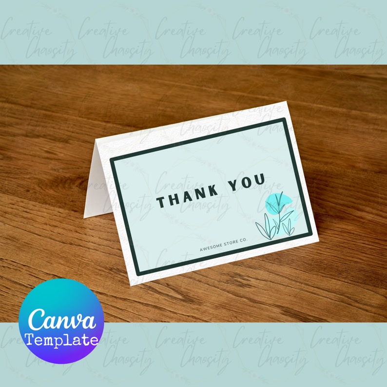 Tarjetas de agradecimiento imprimibles Plantilla Canva de - Etsy México