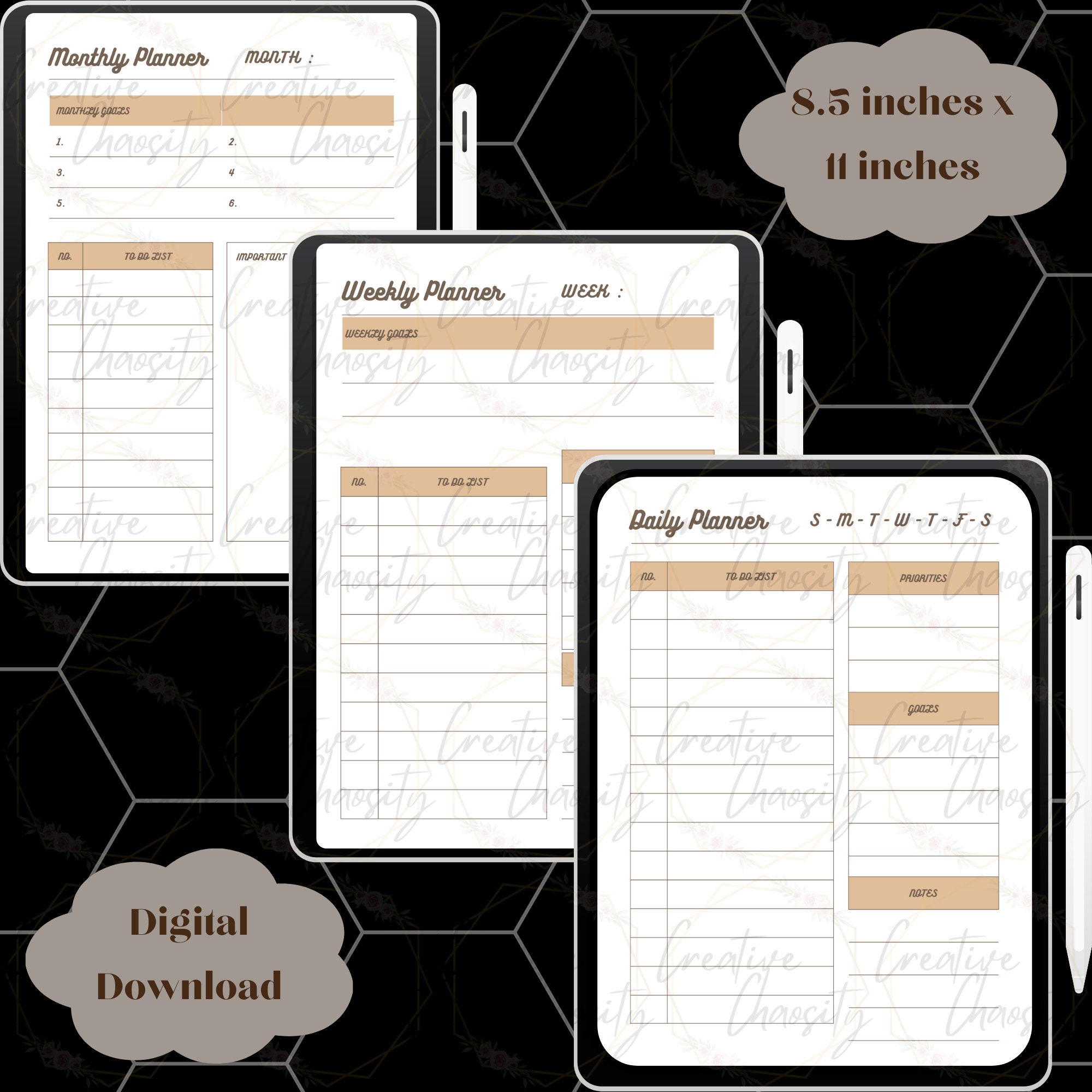 Minimalist Business Planner Pages |minimalist Planner Inserts |digital ...