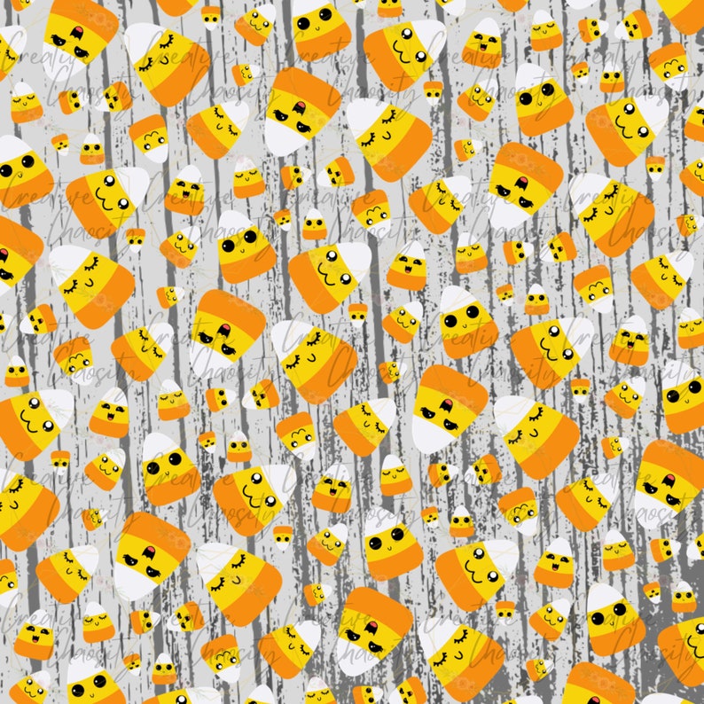 Cute Faces Candy Corn Seamless Patterncandy Corn Svgcute Candy Corn ...