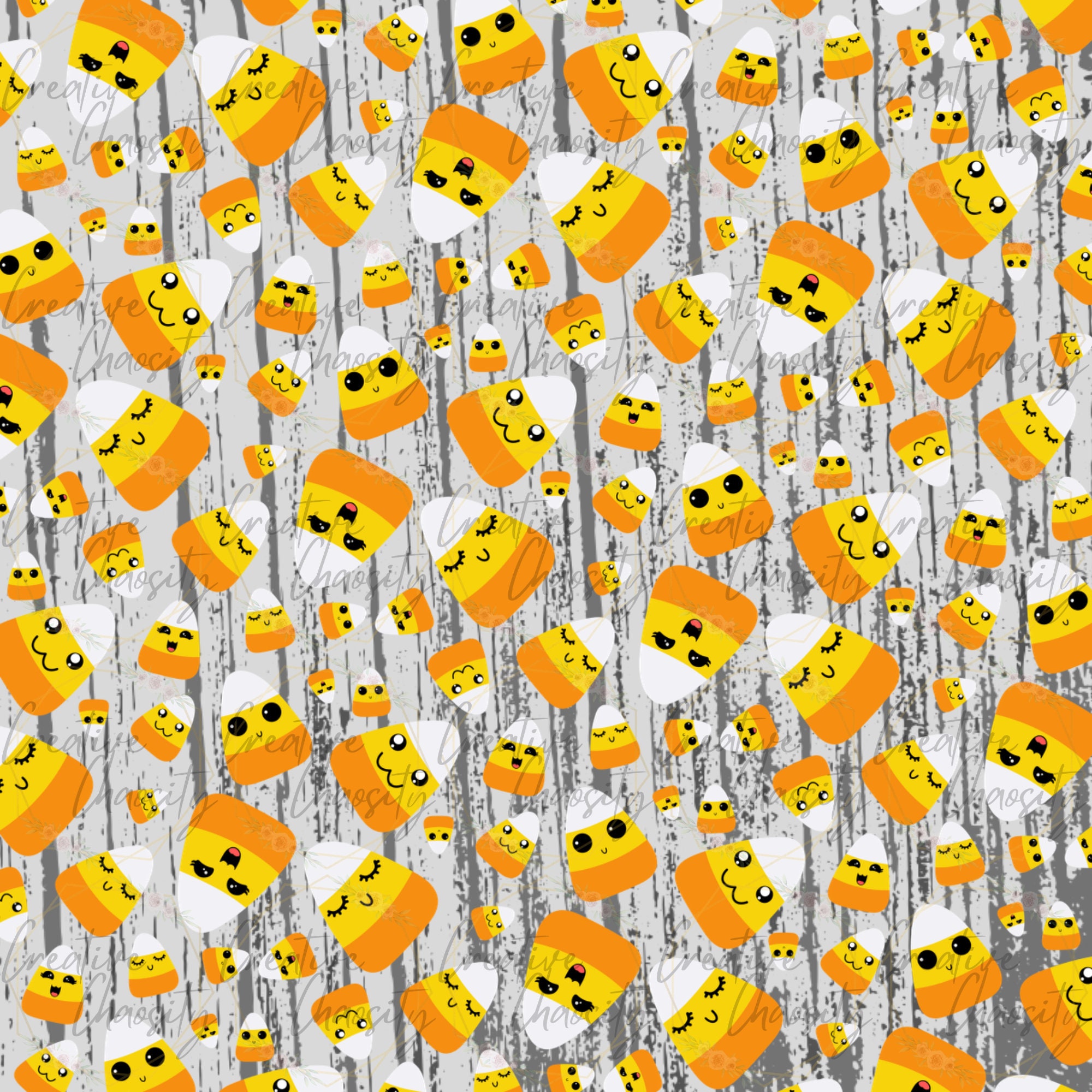 Cute Faces Candy Corn Seamless Patterncandy Corn Svgcute Candy Corn ...
