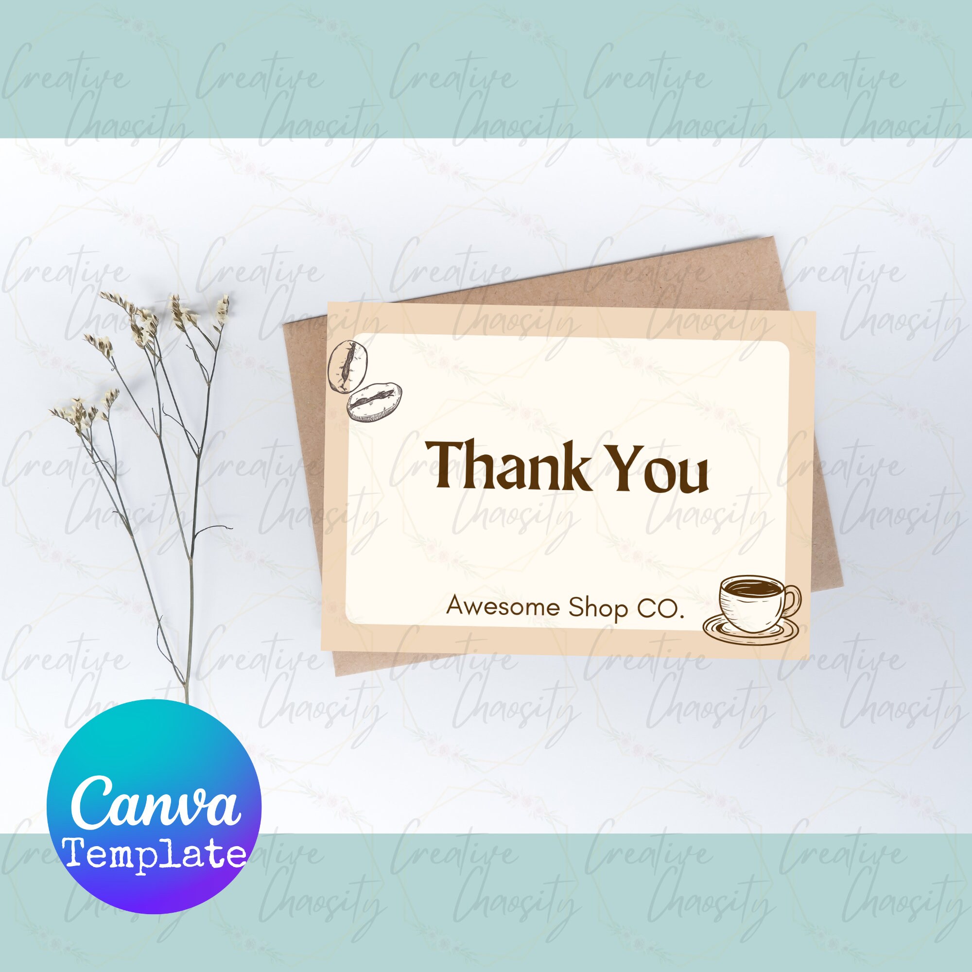 Tarjetas de agradecimiento imprimibles Plantilla Canva de negocios / Tarjetas de agradecimiento ...