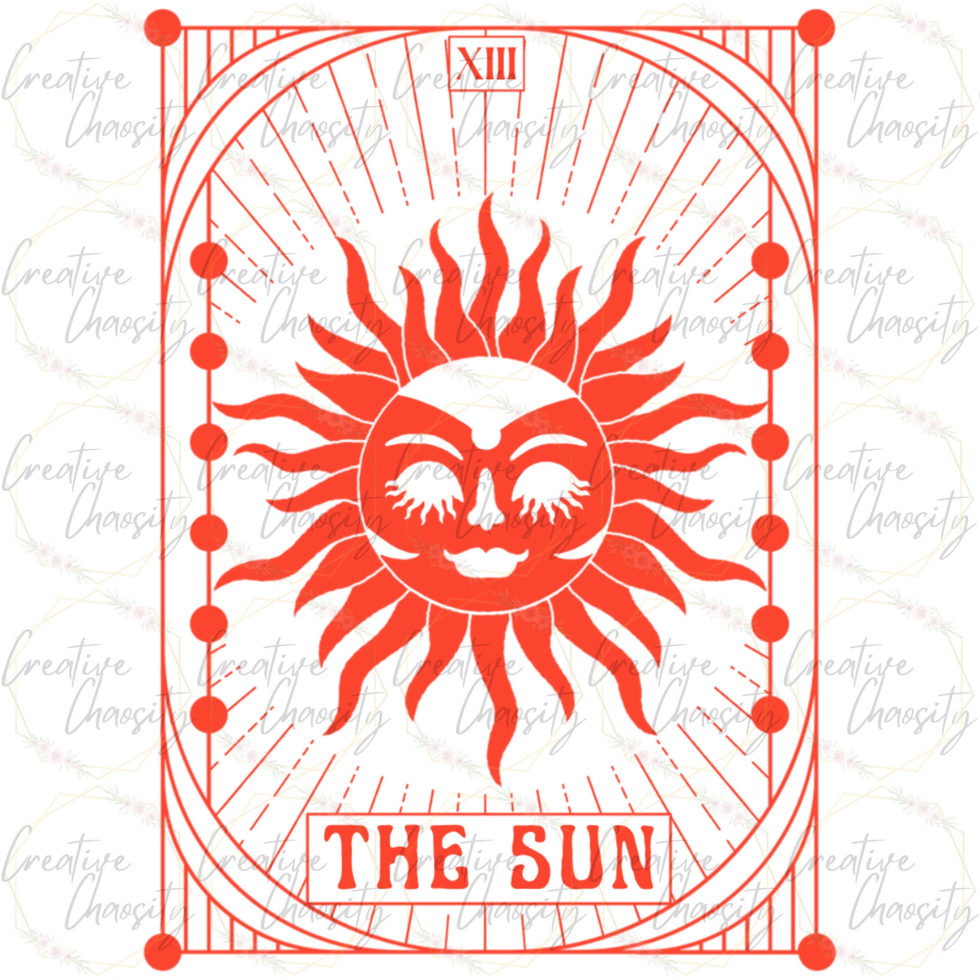 The Sun Tarot Card SVG, PNG, JPG, Pdf | Witchcraft Tarot Card Svg ...