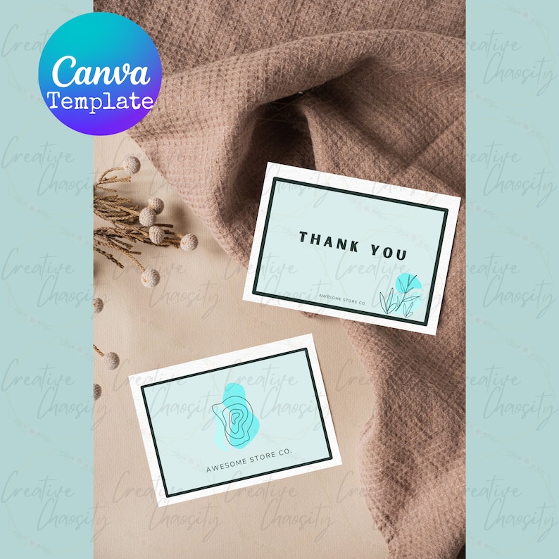 Tarjetas de agradecimiento imprimibles Plantilla Canva de - Etsy México