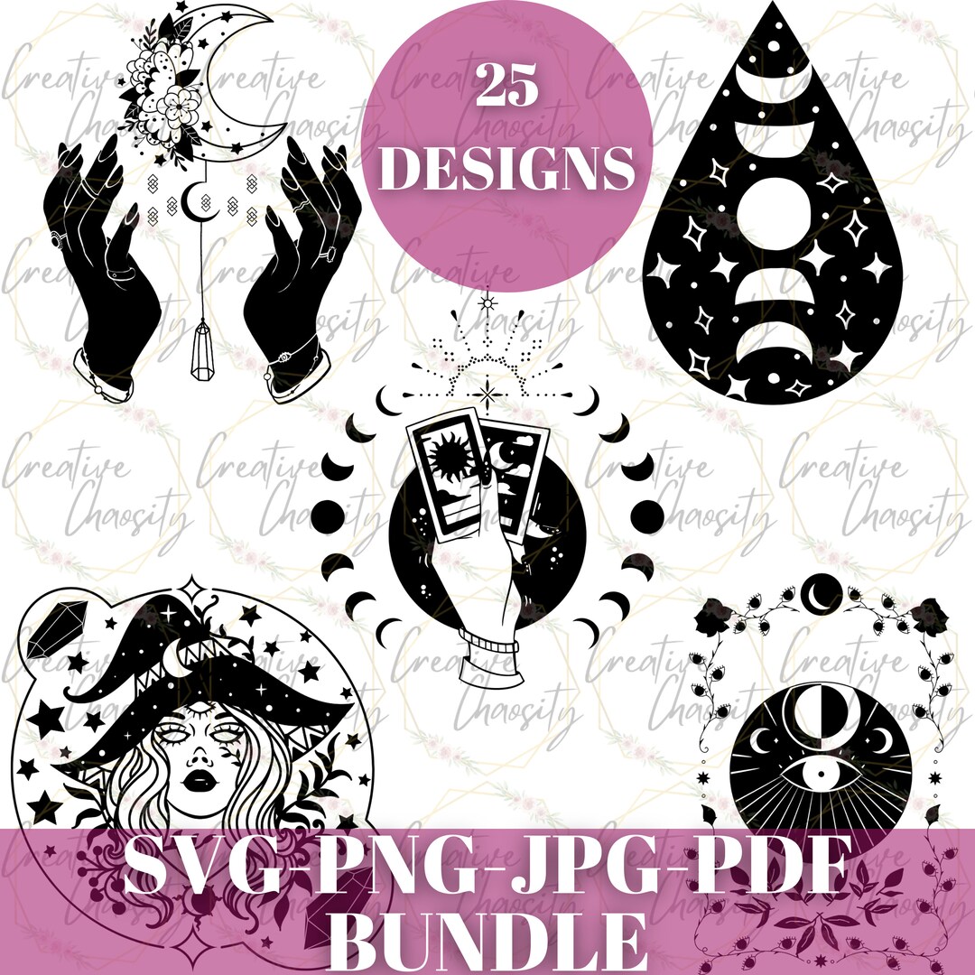 25 Witchy SVG Bundle | Magic SVG Bundle | Tarot SVG Bundle | Magic ...