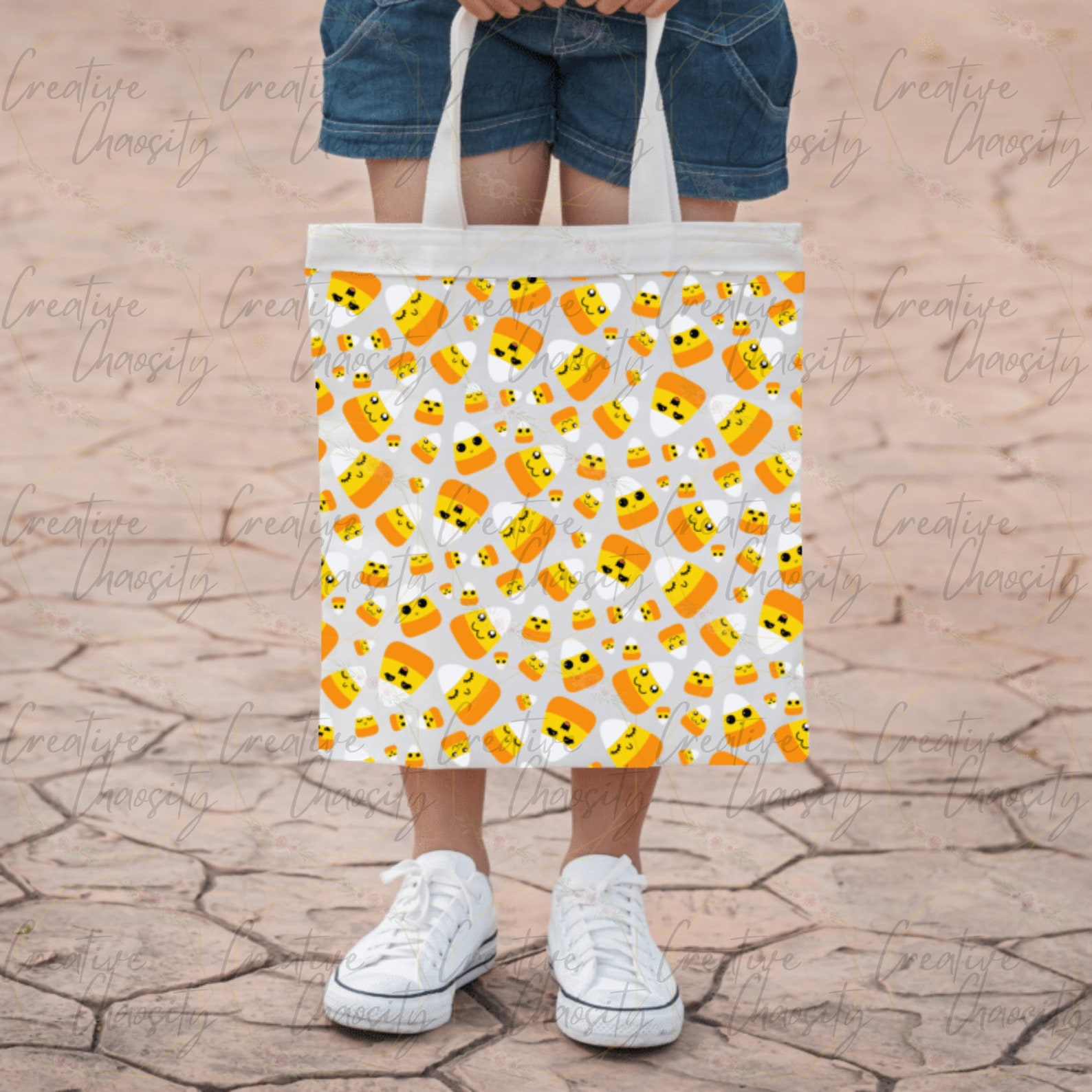 Cute Faces Candy Corn Seamless Patterncandy Corn Svgcute Candy Corn ...