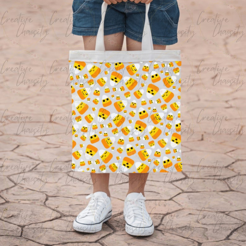 Cute Faces Candy Corn Seamless Patterncandy Corn Svgcute Candy Corn ...