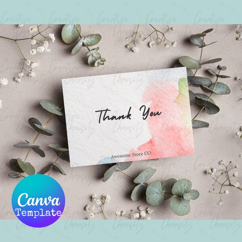 Tarjetas de agradecimiento imprimibles Plantilla Canva de - Etsy México