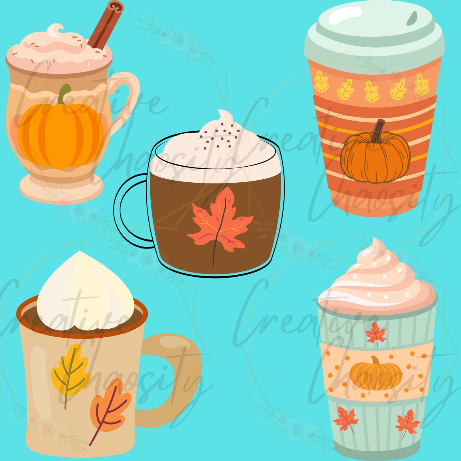 Fall Clip-art Bundle | Autumn Clip-art PNG | Transparent PNG Bundle ...