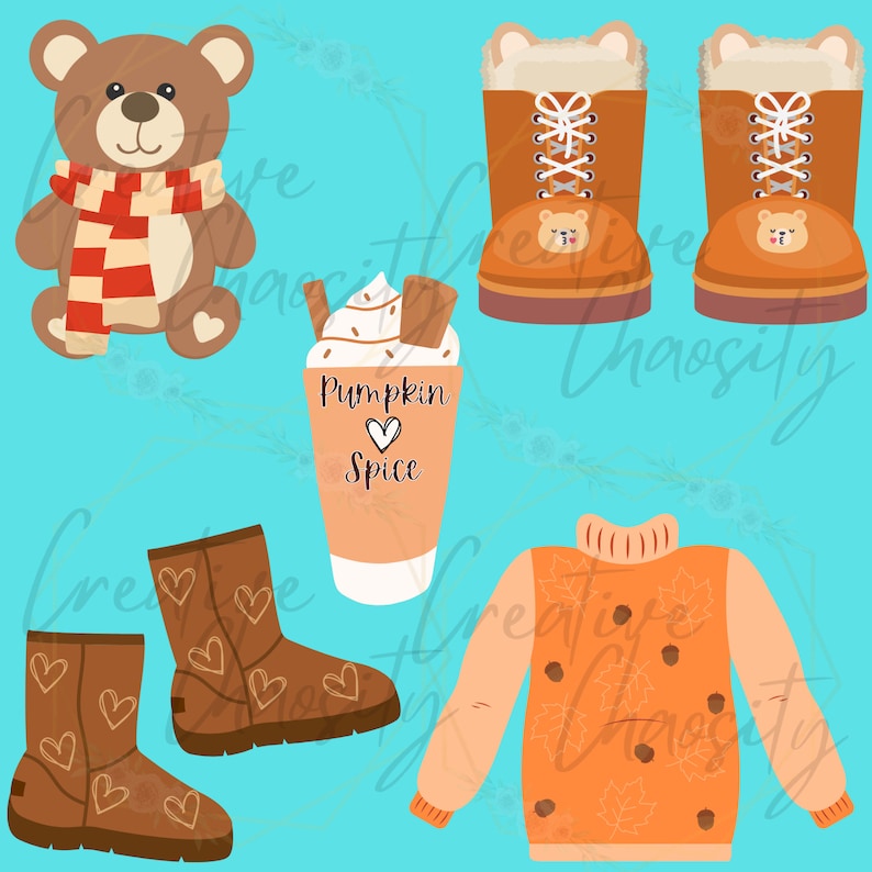 Fall Clip-art Bundle | Autumn Clip-art PNG | Transparent PNG Bundle ...