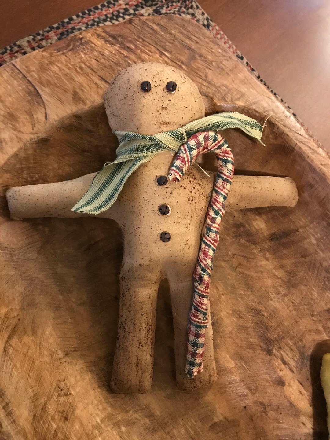 Primitive Gingerbread Man Ornament - Etsy