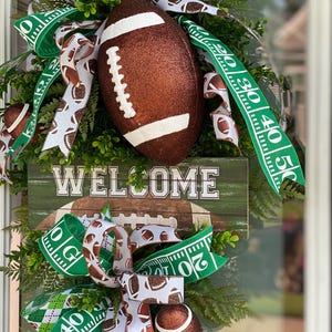 XL Football Welcome Swag: Fall Front Door Decor - Etsy
