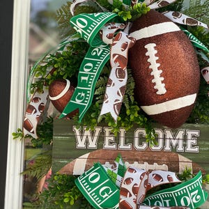 Large 42 Football Swagwelcome Swagoutdoor Swagfront Door Wreath ...