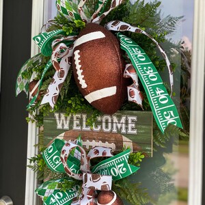 XL Football Welcome Swag: Fall Front Door Decor - Etsy