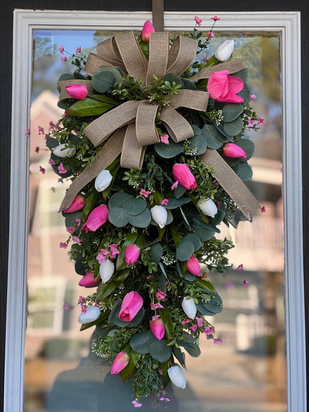 Best Selling Spring Swag|spring Wreath|front Door Swag Wreath|pink ...
