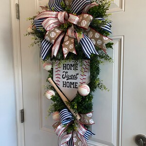Large 44” Baseball Swag|home Sweet Home Swag|outdoor Swag|front Door ...