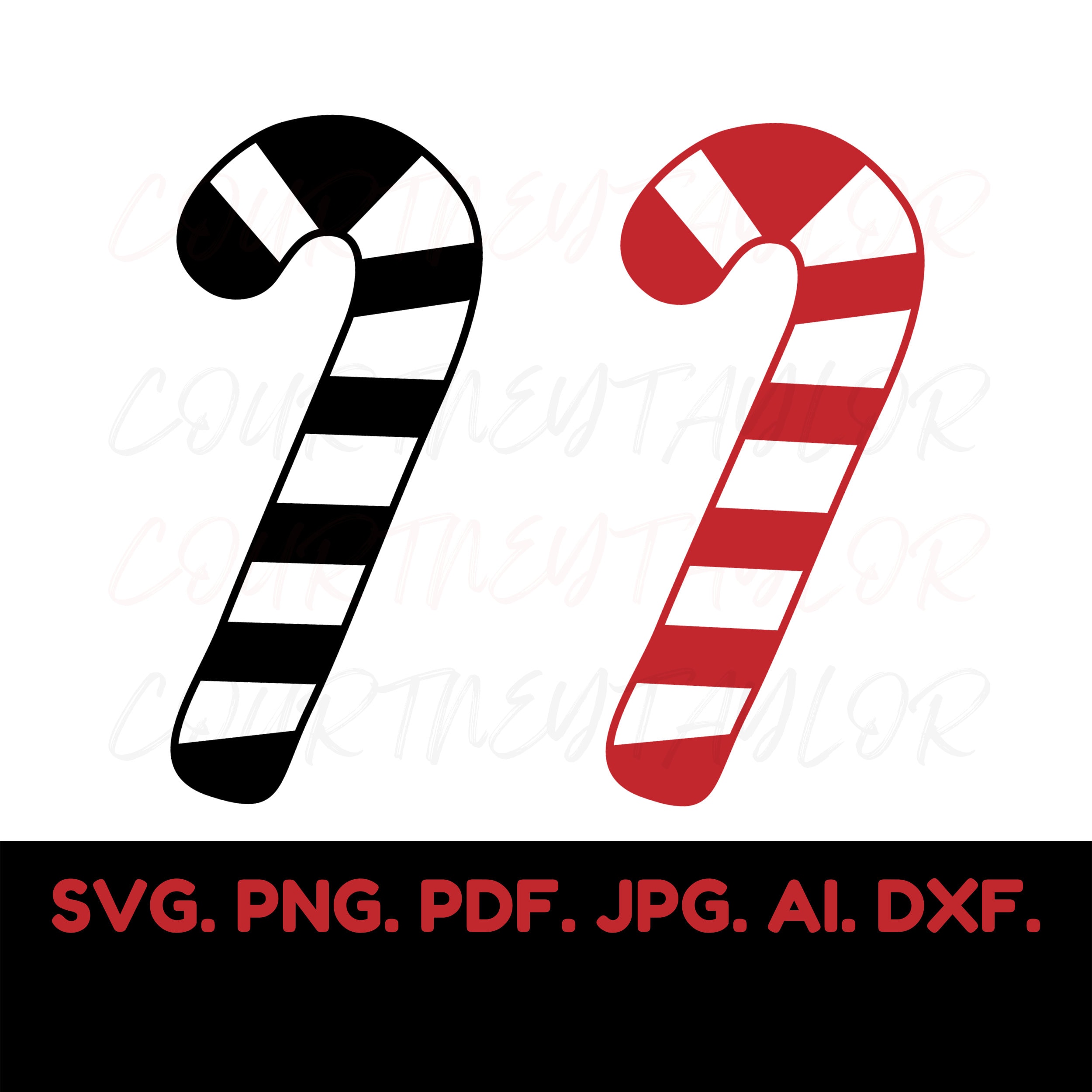Candy Cane SVG, Candy Cane Png, Candy Cane Silhouette, Candy Cane ...