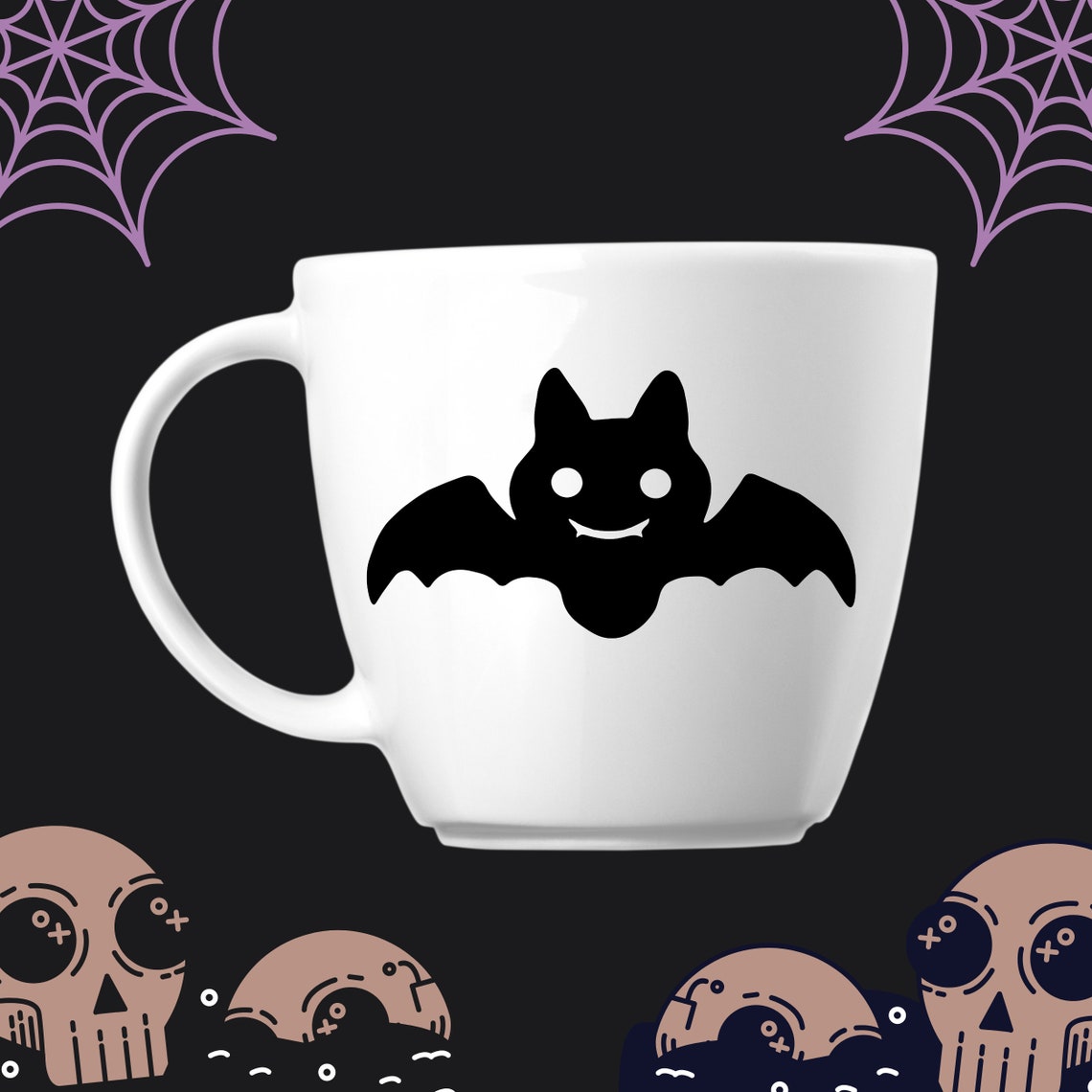 Bat Svg, Cute Bat Svg, Halloween Bat Svg, Bat Silhouette, Cute Bat Png ...