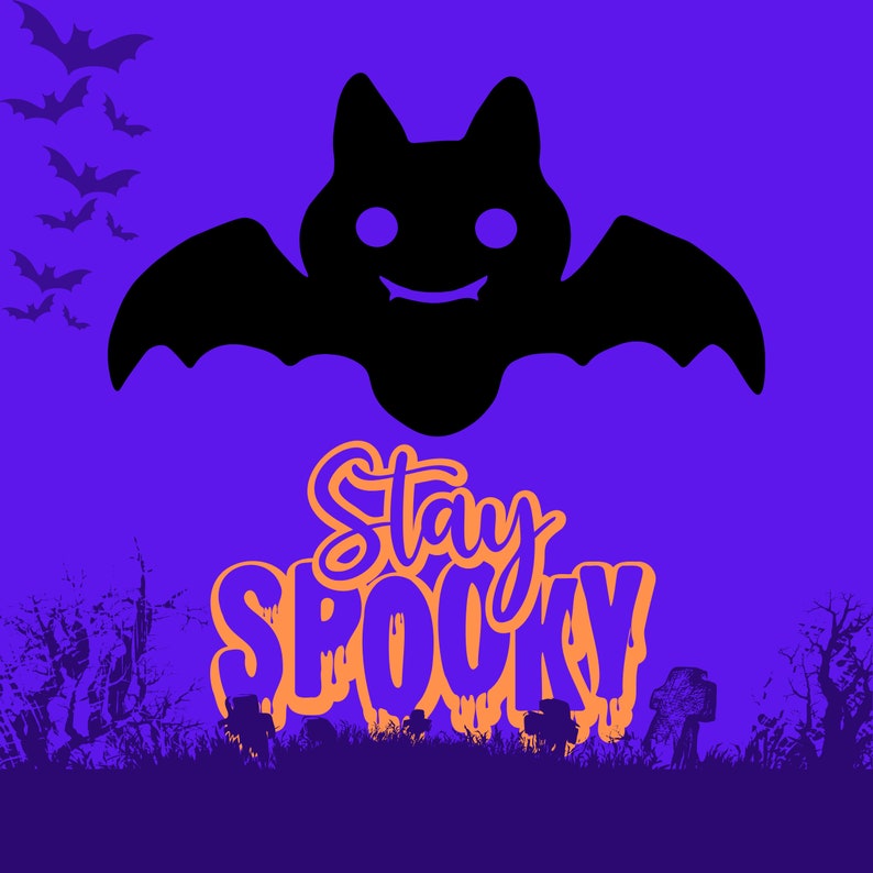 Bat Svg Cute Bat Svg Halloween Bat Svg Bat Silhouette Cute - Etsy