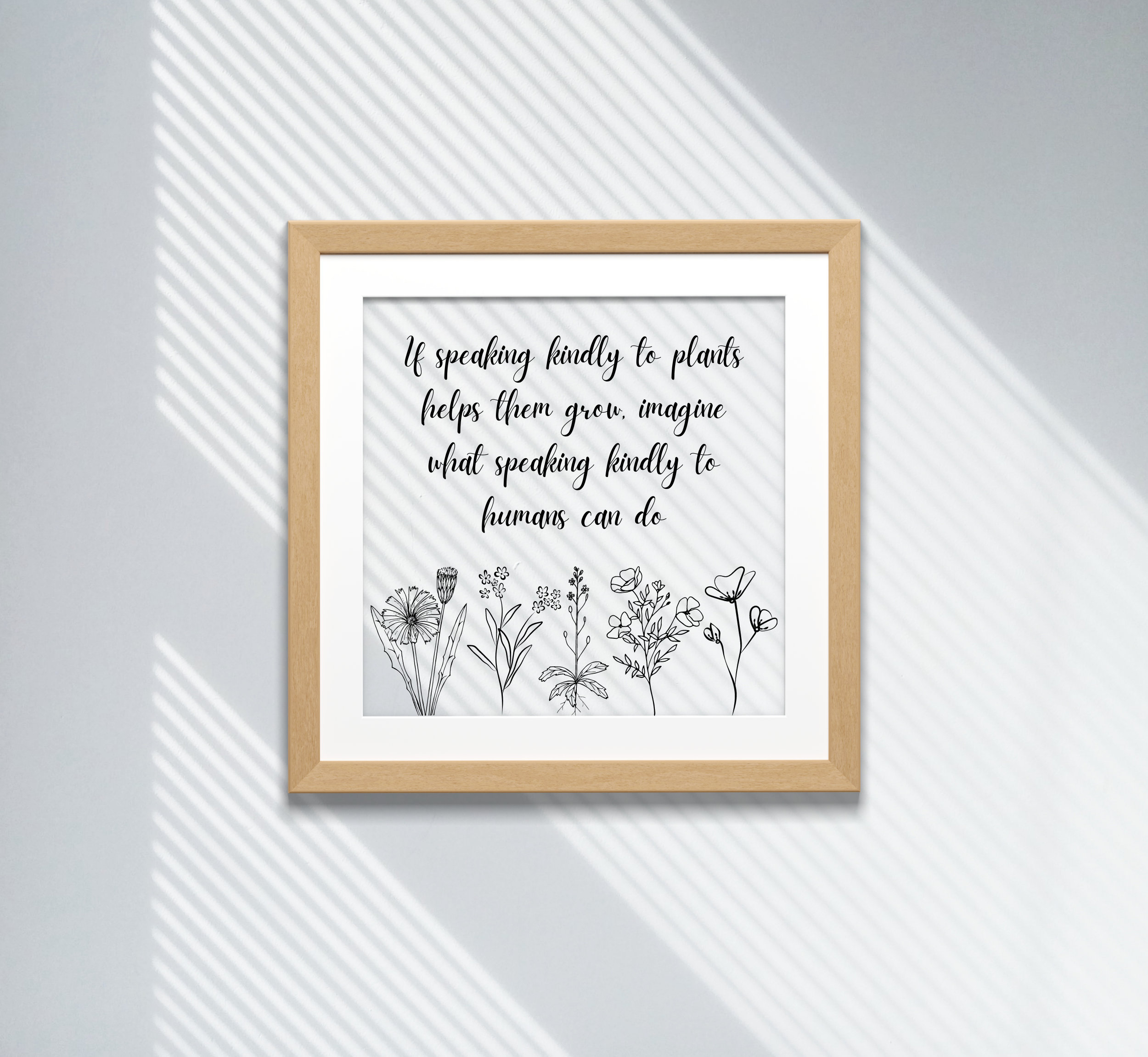 If Speaking Kindly to Plants Quote Digital Download, Speaking Kindly ...
