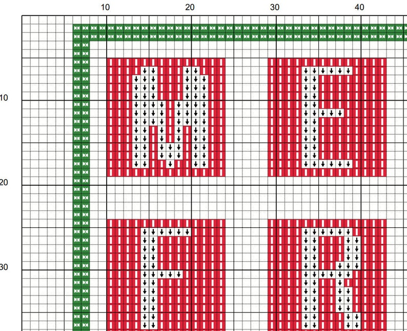 Christmas Wordle Cross Stitch Pattern, Holiday Holly Jolly (PDF Pattern ...