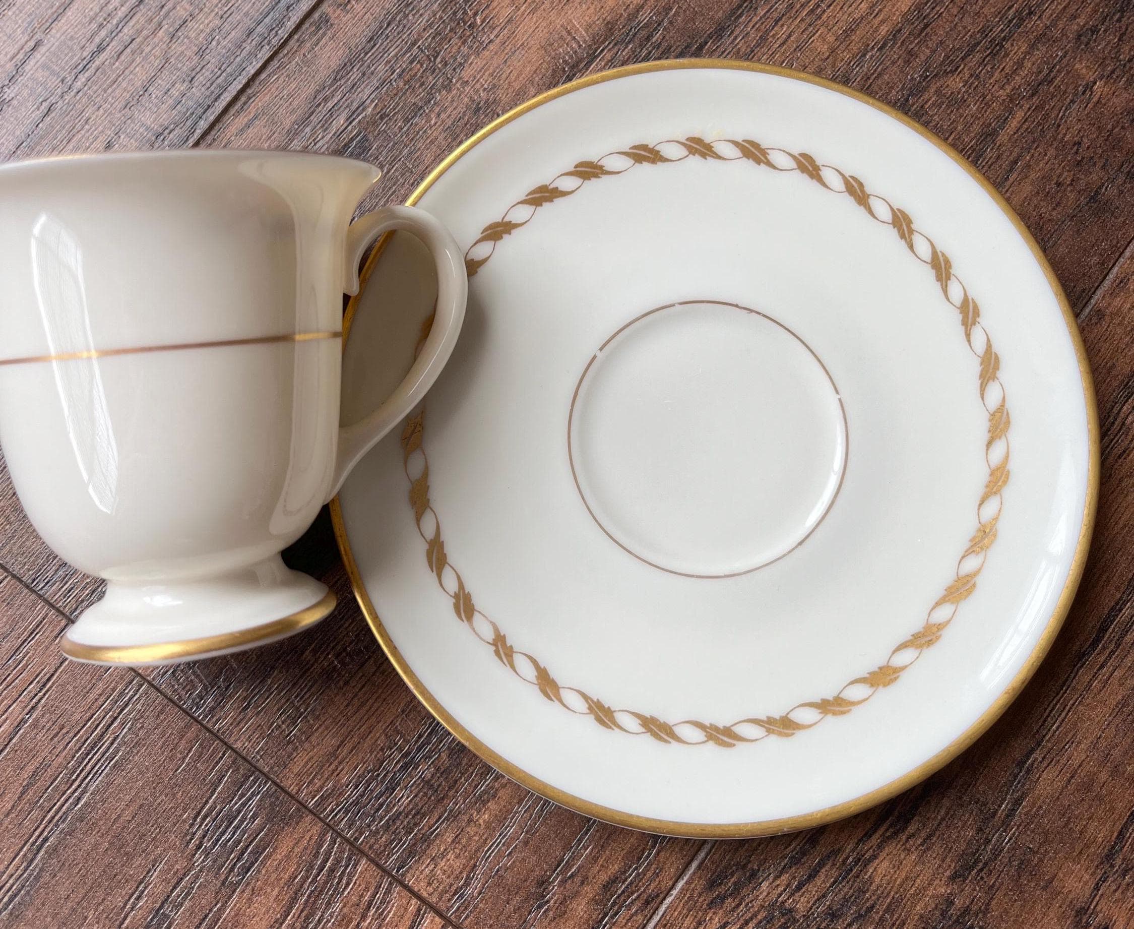 Vintage Espresso Cup and Saucer Set Antique Porcelain Demitasse Mini ...