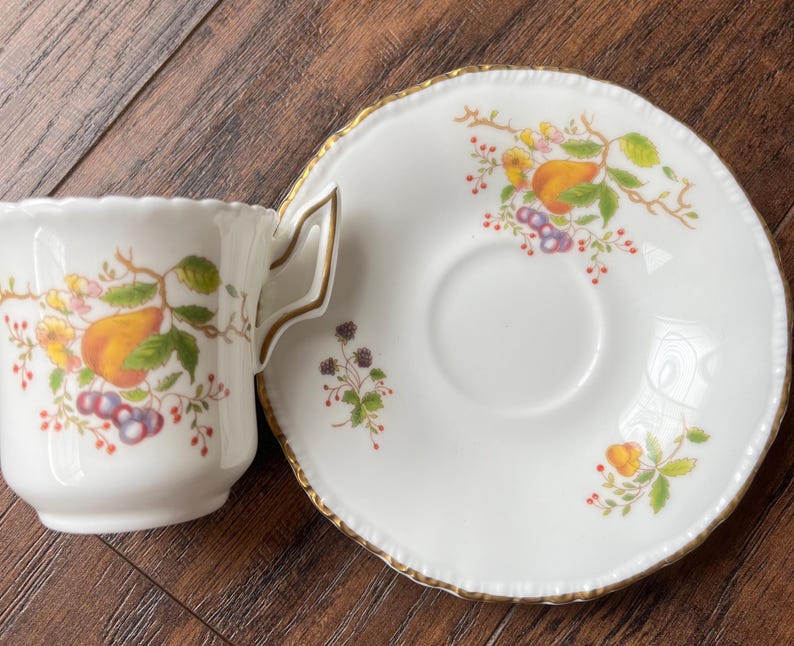 Vintage Espresso Cup and Saucer Set Antique Porcelain Demitasse Mini ...