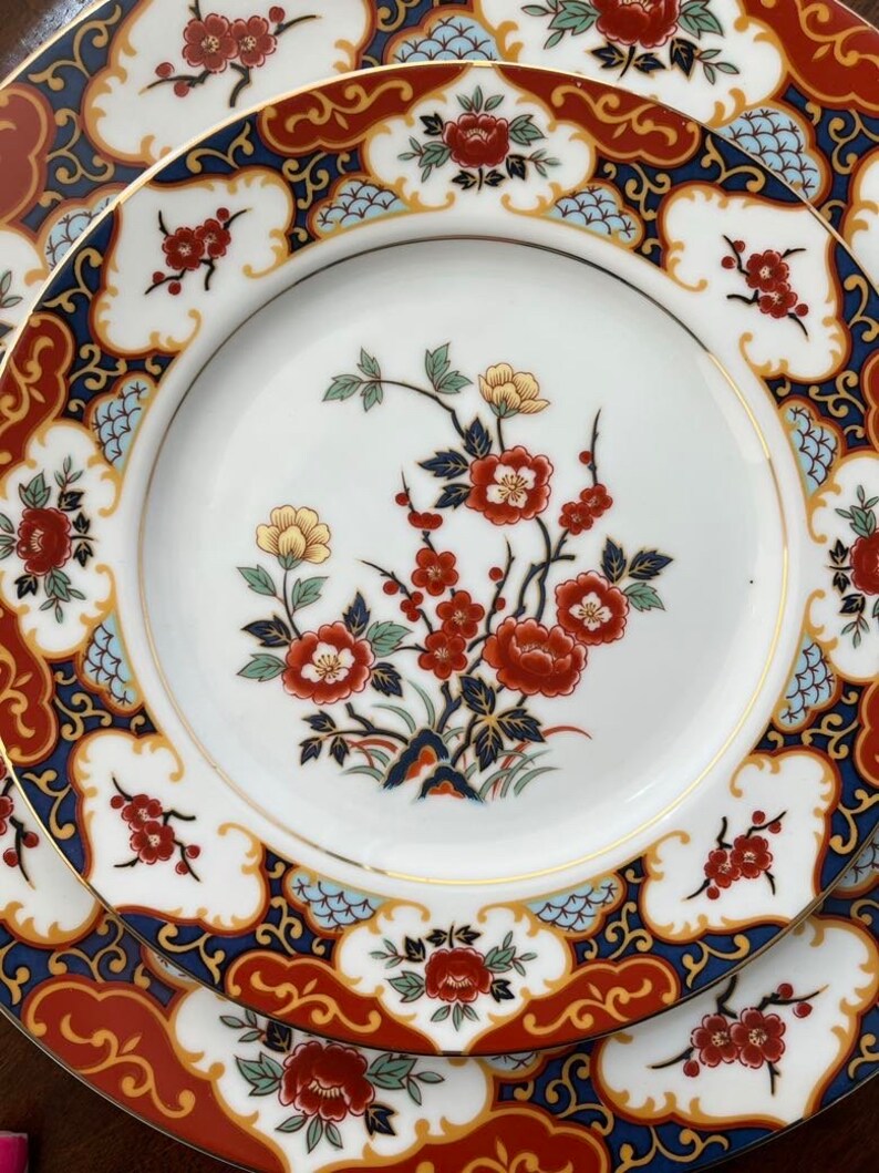 Japanese Dinnerware Set 5 Piece China Dinner and Salad - Etsy