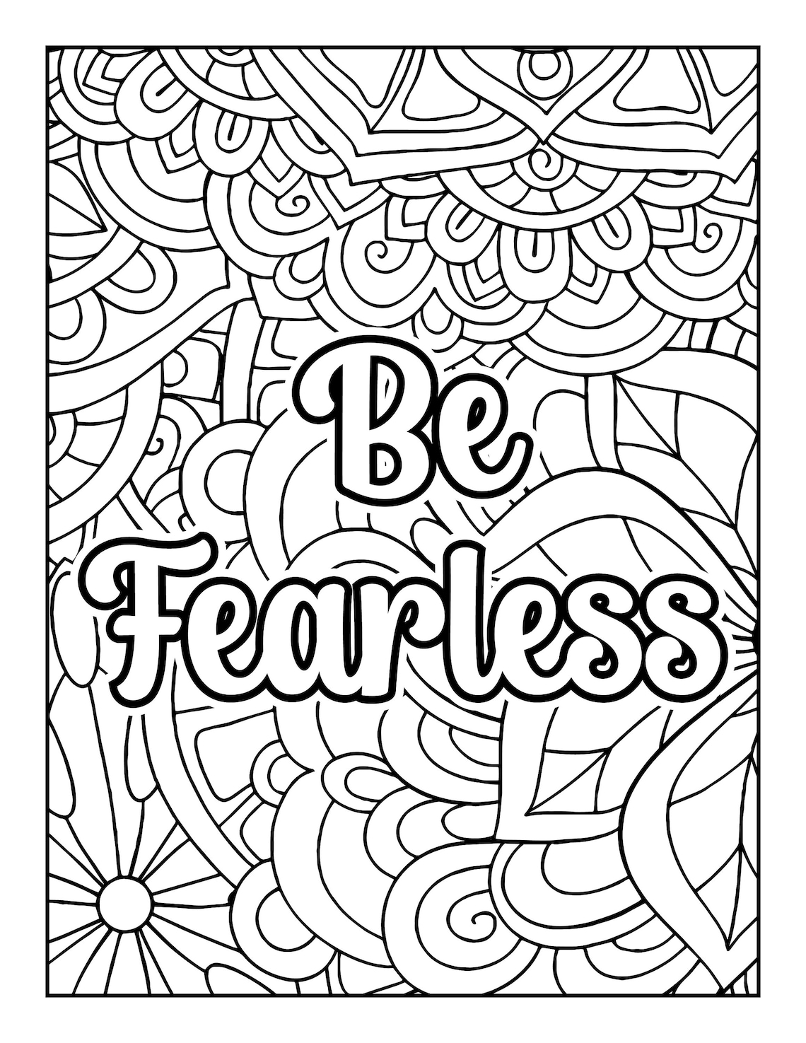 5 Coloring Pages for Self Love and Motivation - Printable Inspirational ...