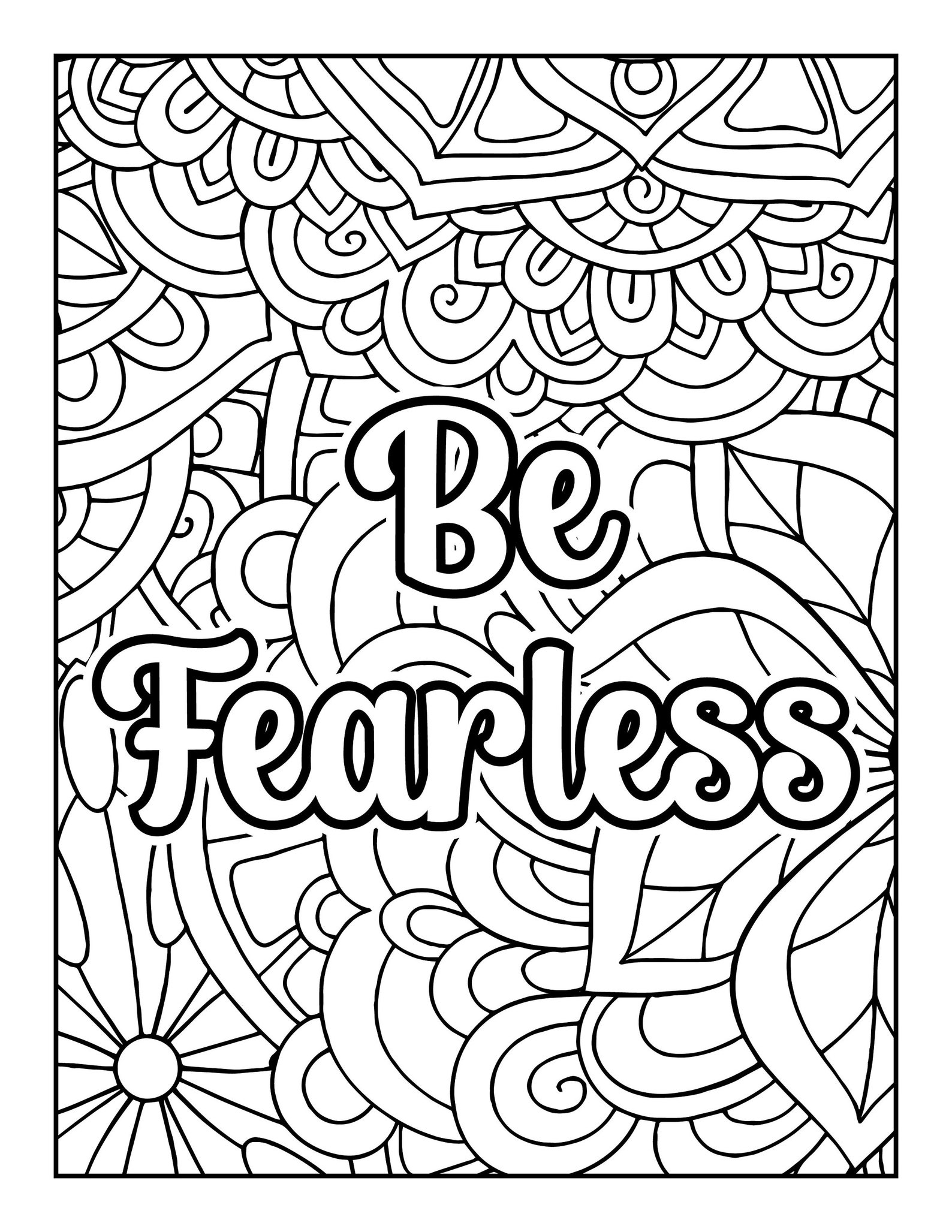 5 Coloring Pages for Self Love and Motivation - Printable Inspirational ...