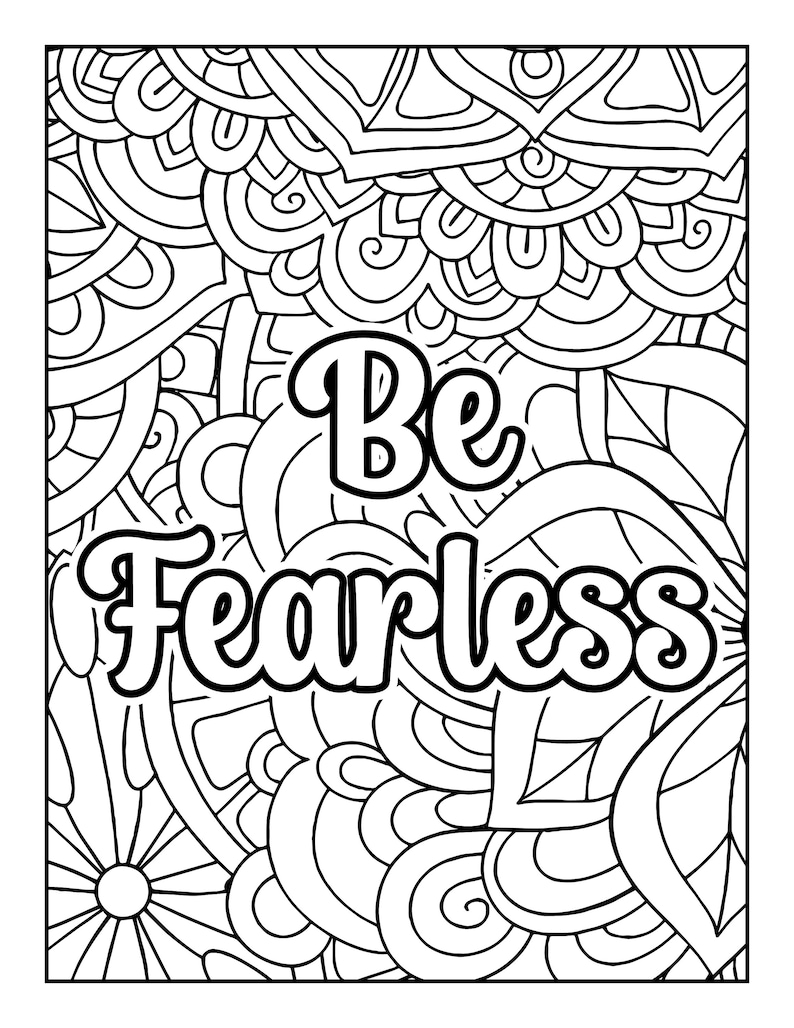 5 Coloring Pages for Self Love and Motivation - Printable Inspirational ...