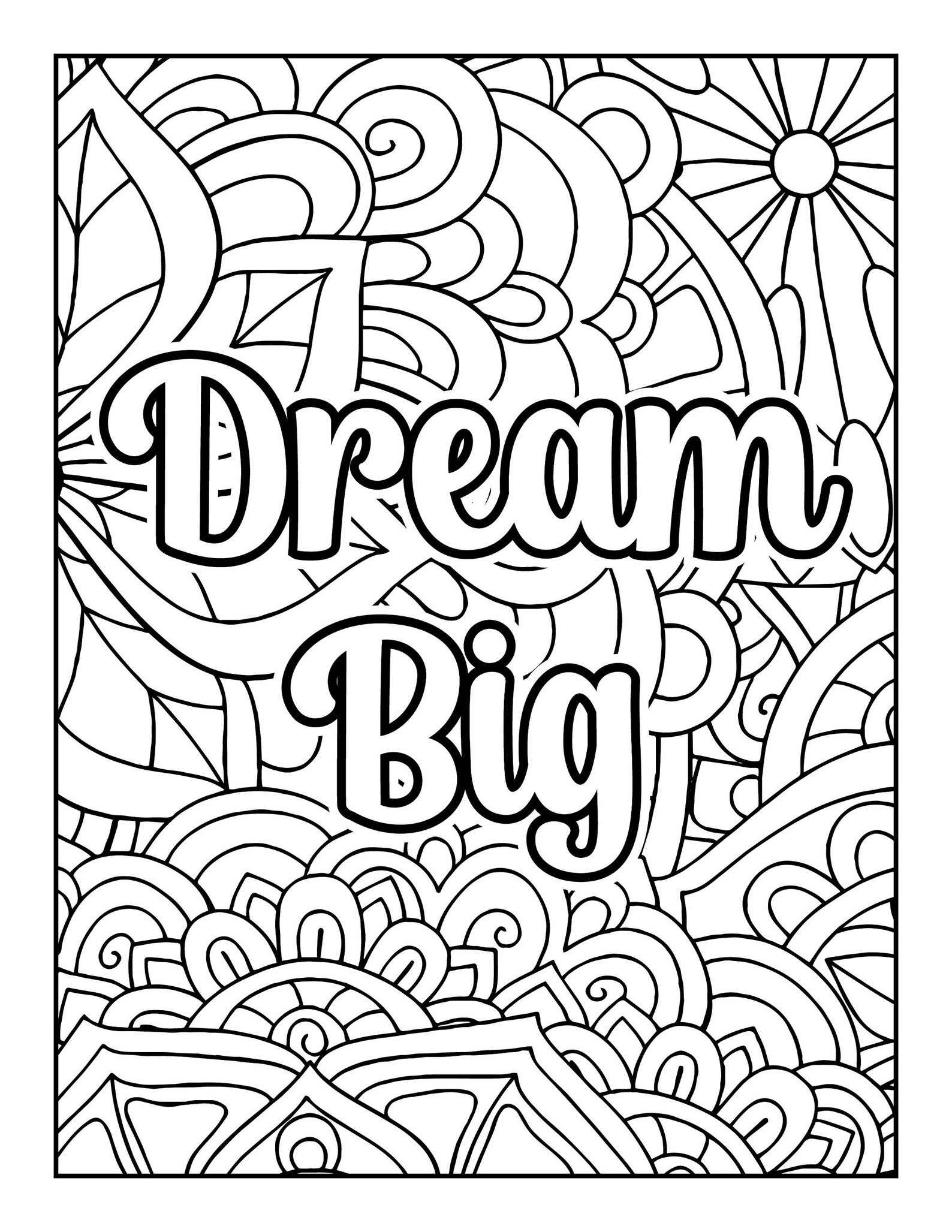 5 Coloring Pages for Self Love and Motivation - Printable Inspirational ...