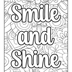 5 Coloring Pages for Self Love and Motivation - Printable Inspirational ...
