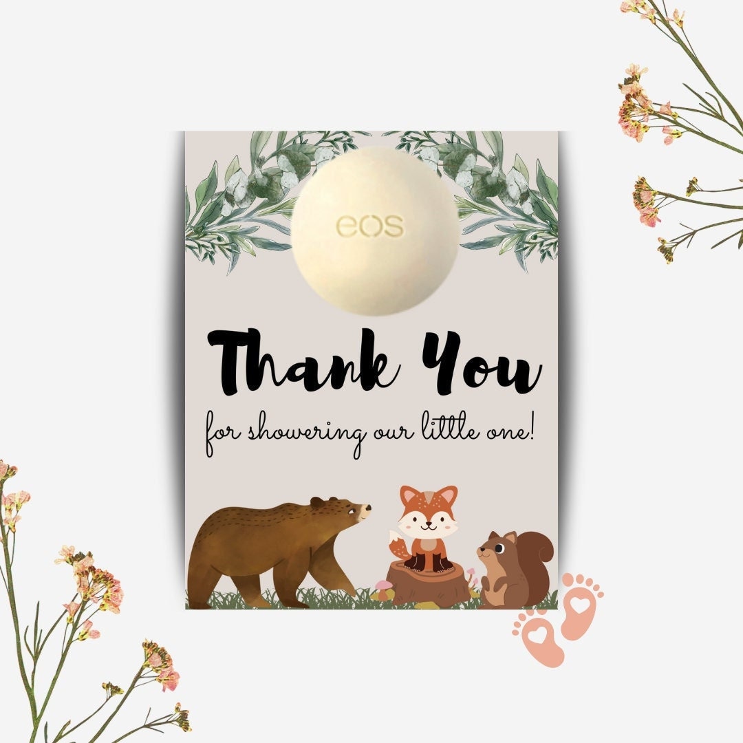 Eos Baby Shower Card Holder, Eos Template, Eos Baby Shower, Woodland ...