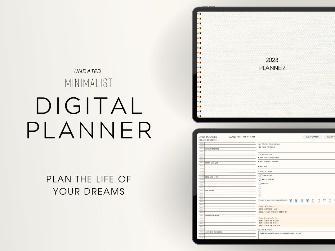 2023 2024 Digital Planner, 2023 Goodnotes Planner, Undated iPad Planner ...