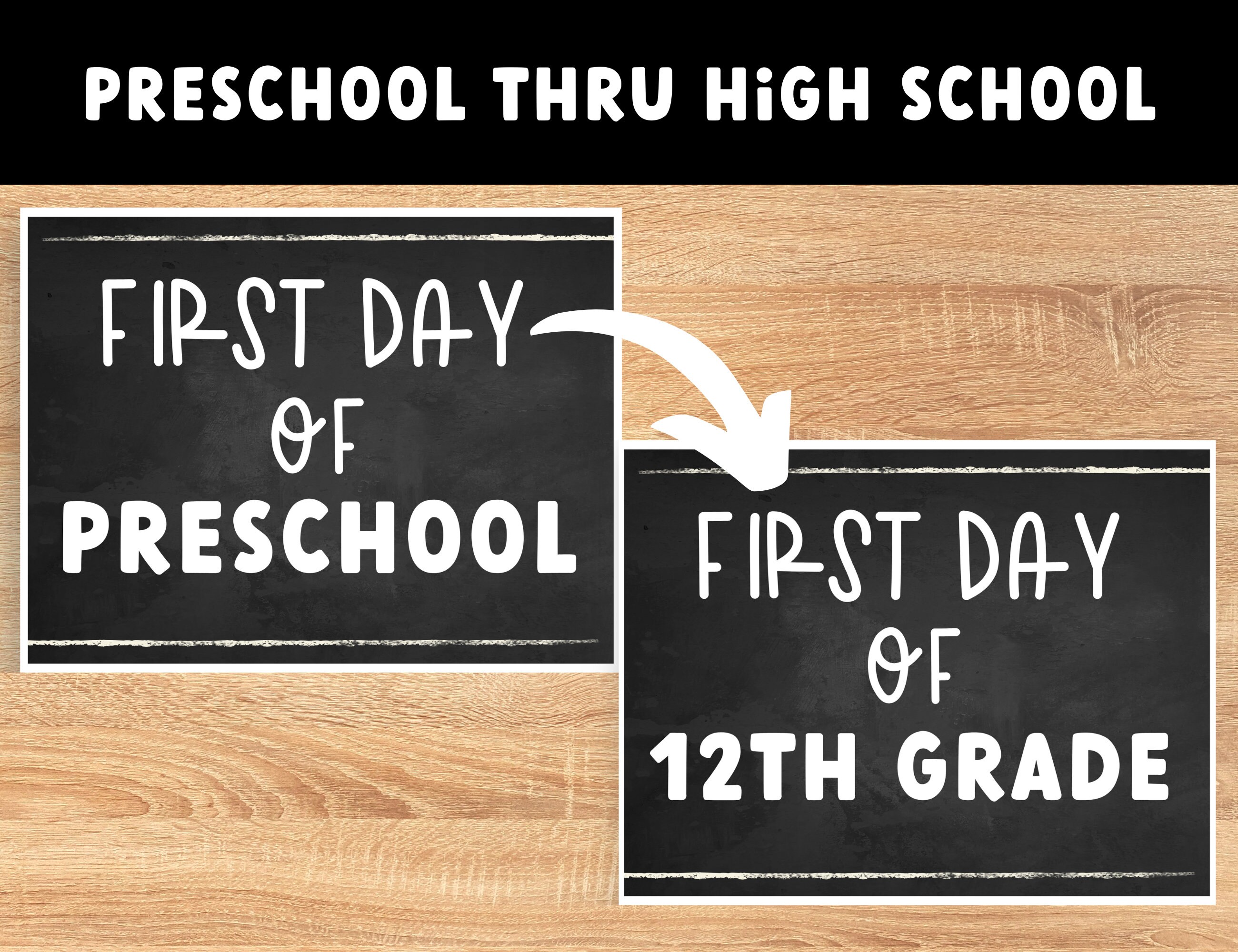 Back to School Chalkboard Signs - Etsy