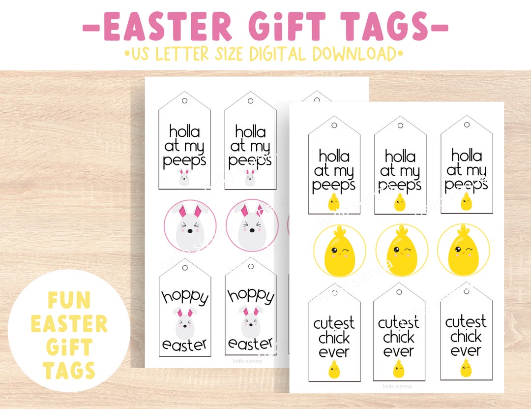 Fun Easter Gift Tags - Etsy