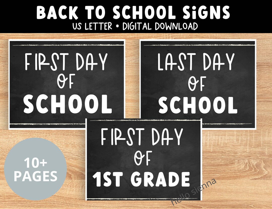 Back to School Chalkboard Signs - Etsy