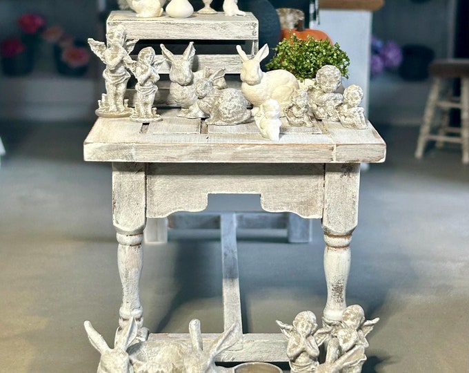 Miniature Dollhouse Garden Decor, Cement Garden Decor, Conservatory ...