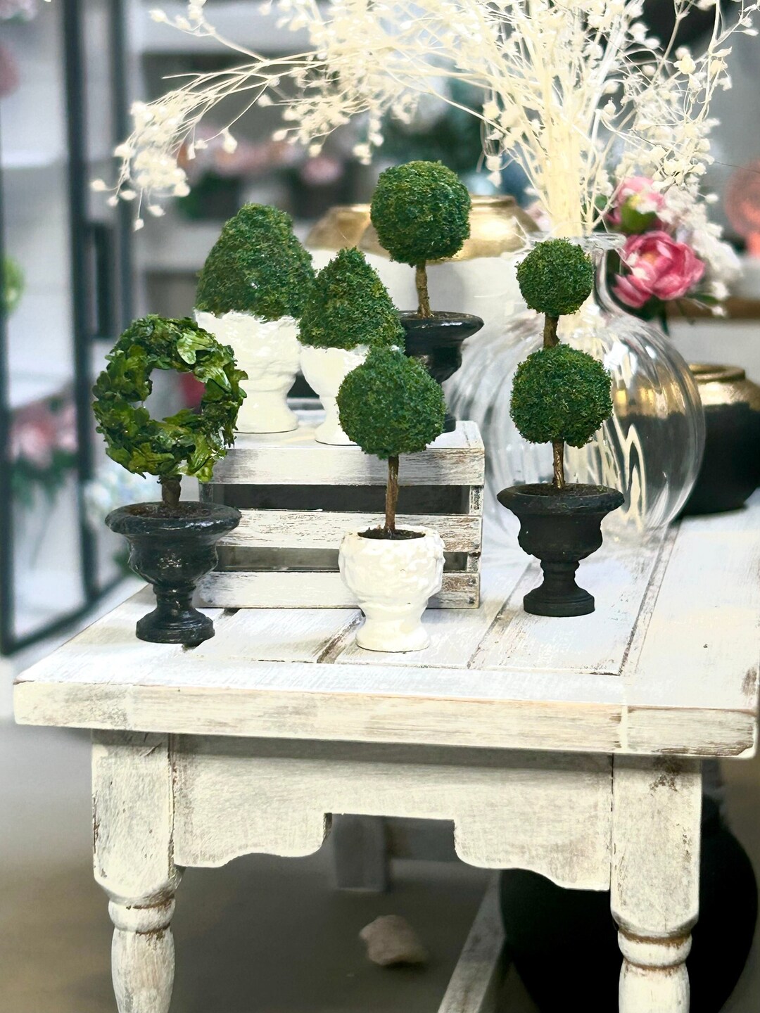 Miniature Dollhouse Topiary, Dollhouse Topiaries Decoration, Multiple ...