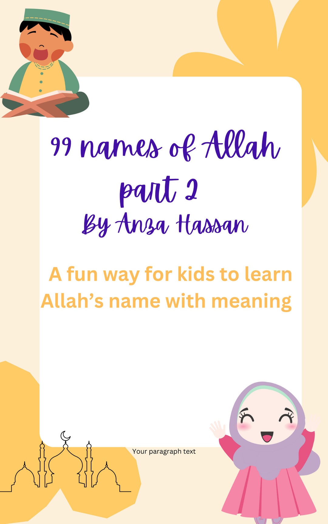 99 Names of Allah Kids Ebook Part 2 - Etsy