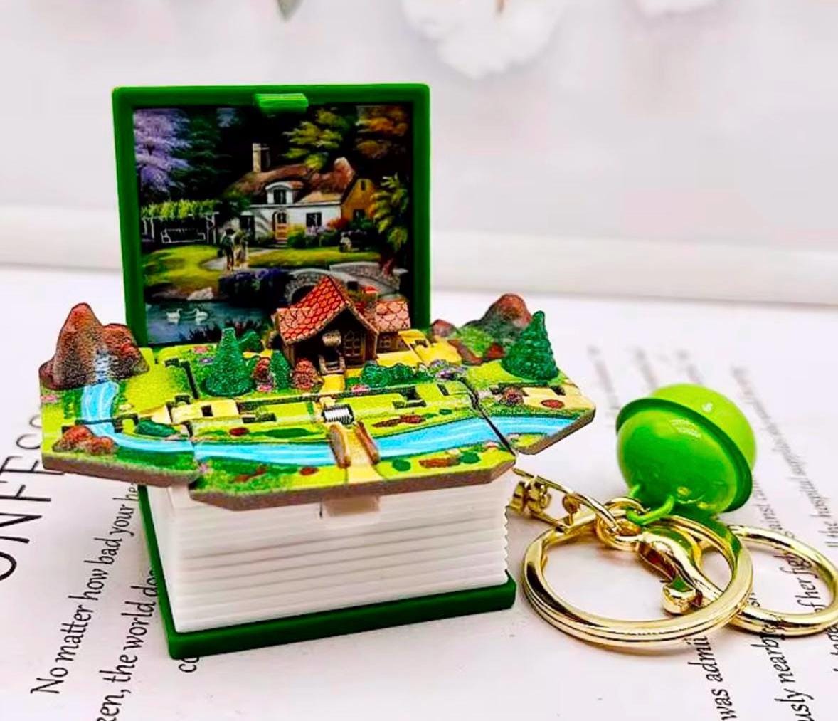 Pop up Book Keychain - Etsy