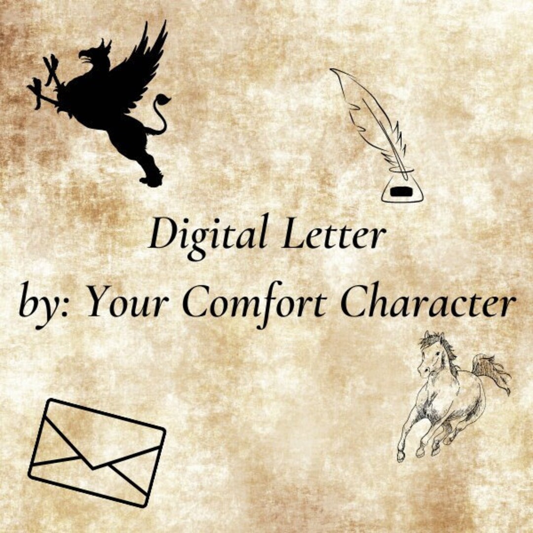 Digital Letter by Your Comfort Character - Etsy