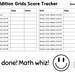 20 Addition Worksheets, Adding Numbers 1 to 12, Printable, Digital ...